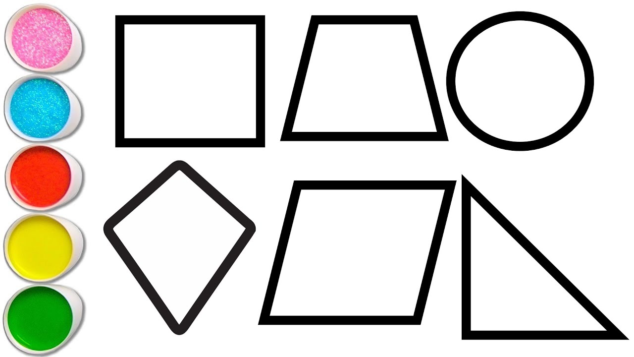 Shapes drawing for kids, colors for toddlers, learn 2d shapes ...