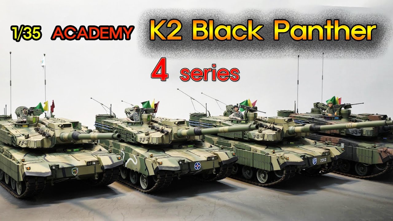 1/35 K2 Black Panther Tank K2GF Polish Army including 4 units painted(1 ...