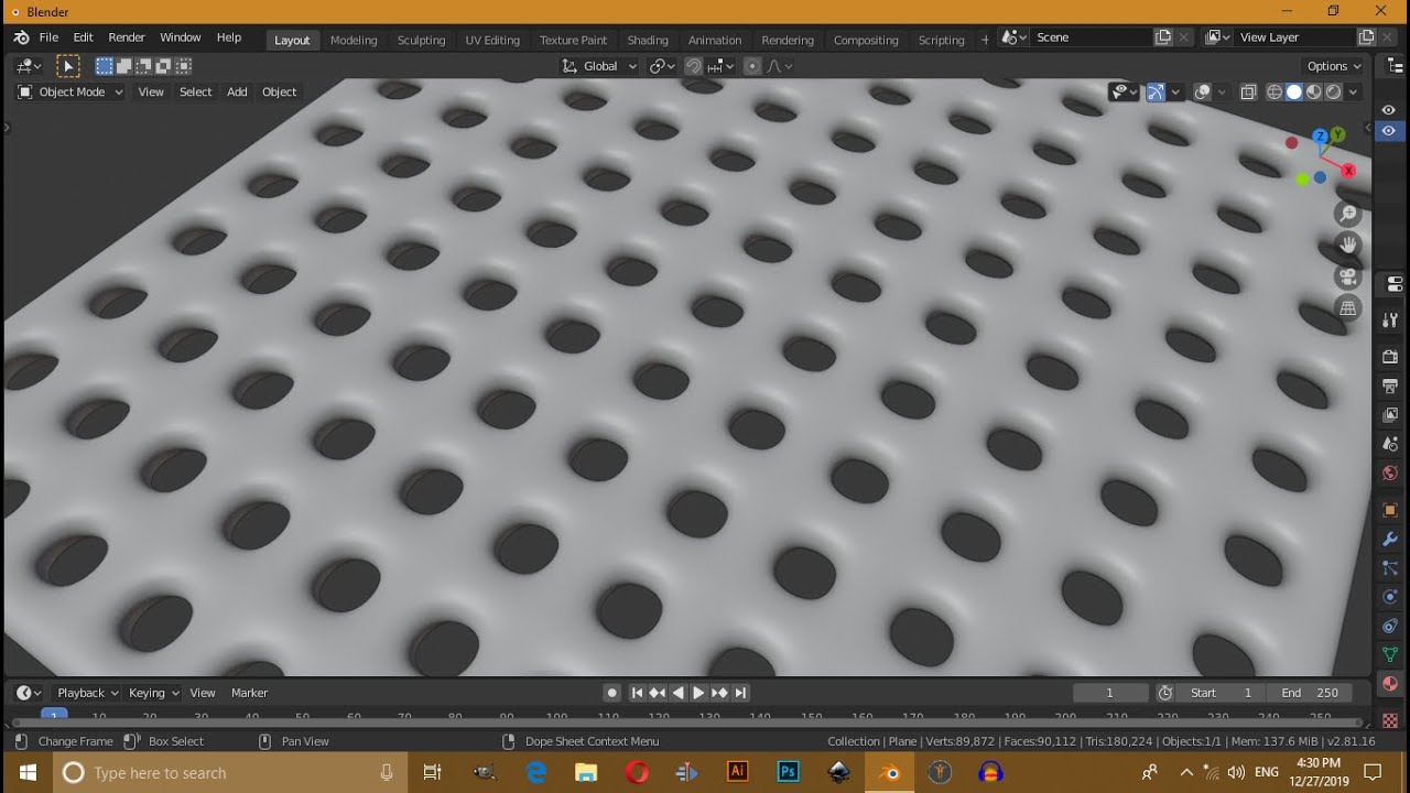 Blender 2.81 - iron grid modeling || architecture materials || # 1 ...