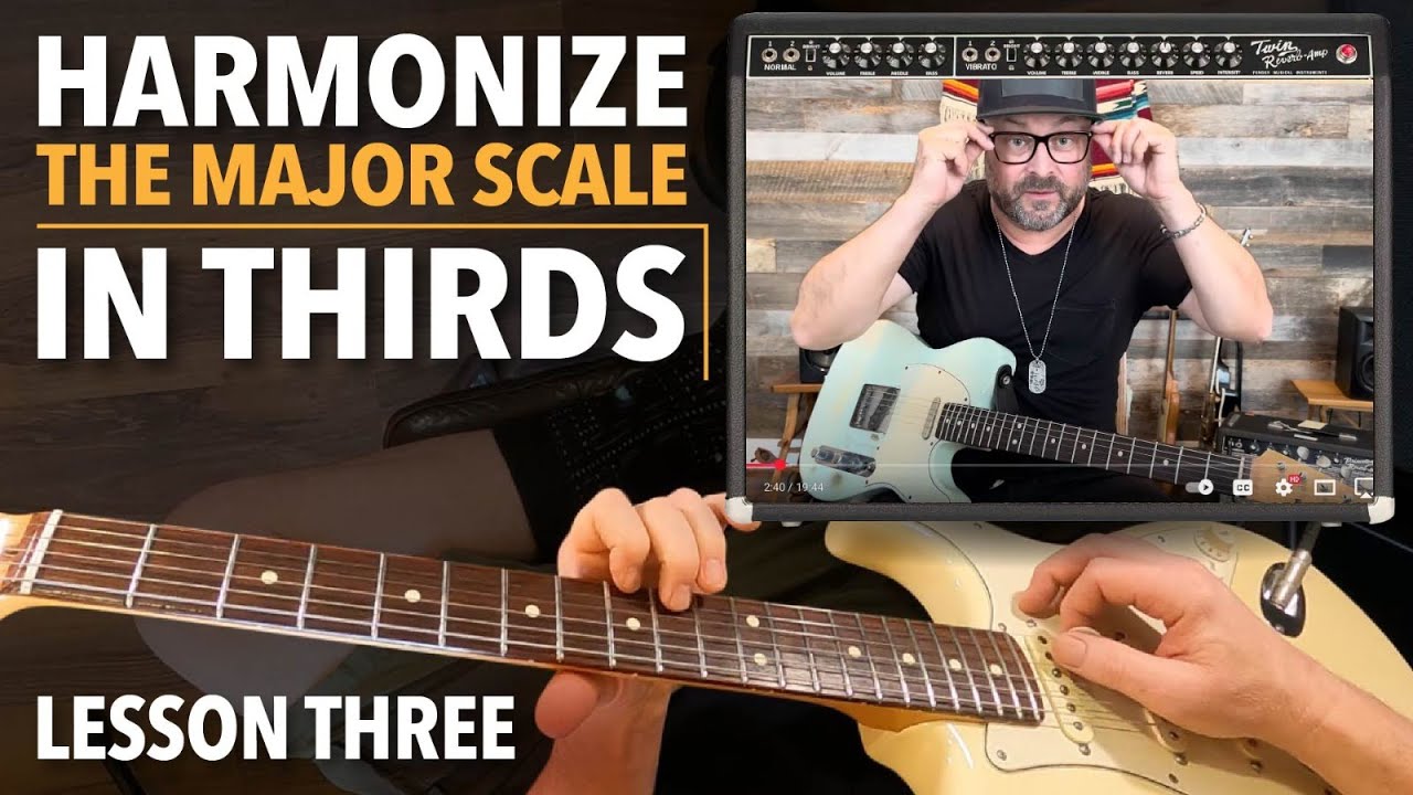 Harmonizing The Major Scale in Thirds 1 4 5 - Lesson Three - YouTube