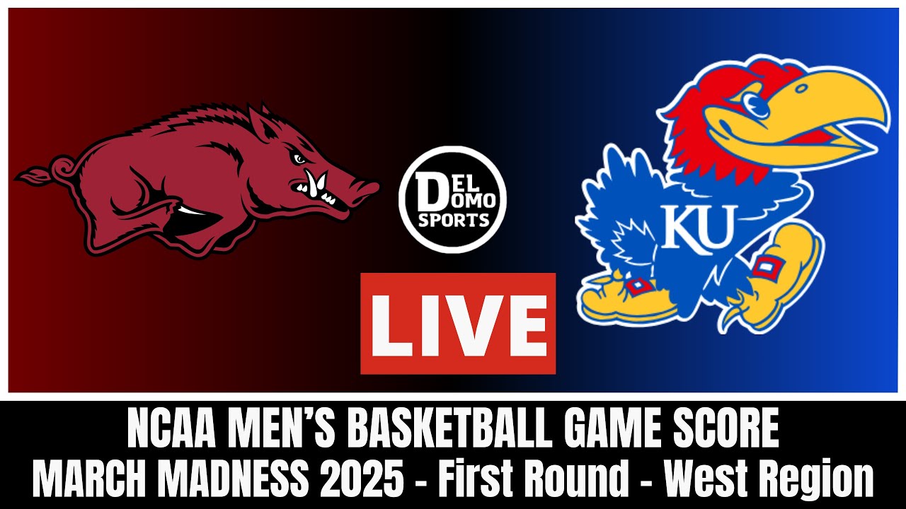 ARKANSAS VS KANSAS - NCAAM March Madness Round of 64 - MAR 20, 2025 ...