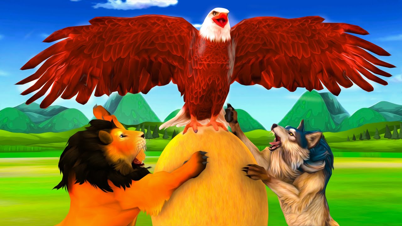 Magical Eagle Egg Aur Nakili Sher चील पक्षी राज जादुई अंडा और खूनी ...