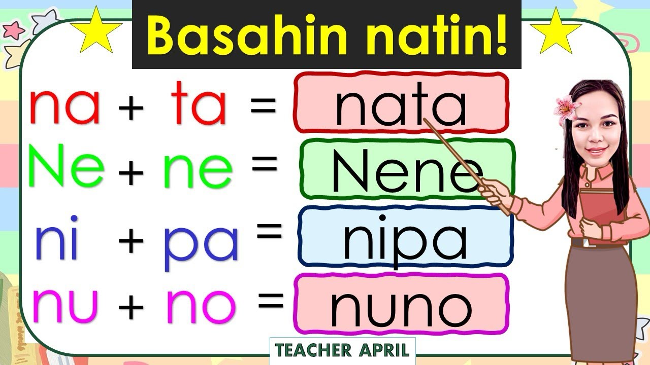 Pagsanay sa pagpapantig ng mga salita Part 2 / Pagbasa ng mga Salitang ...