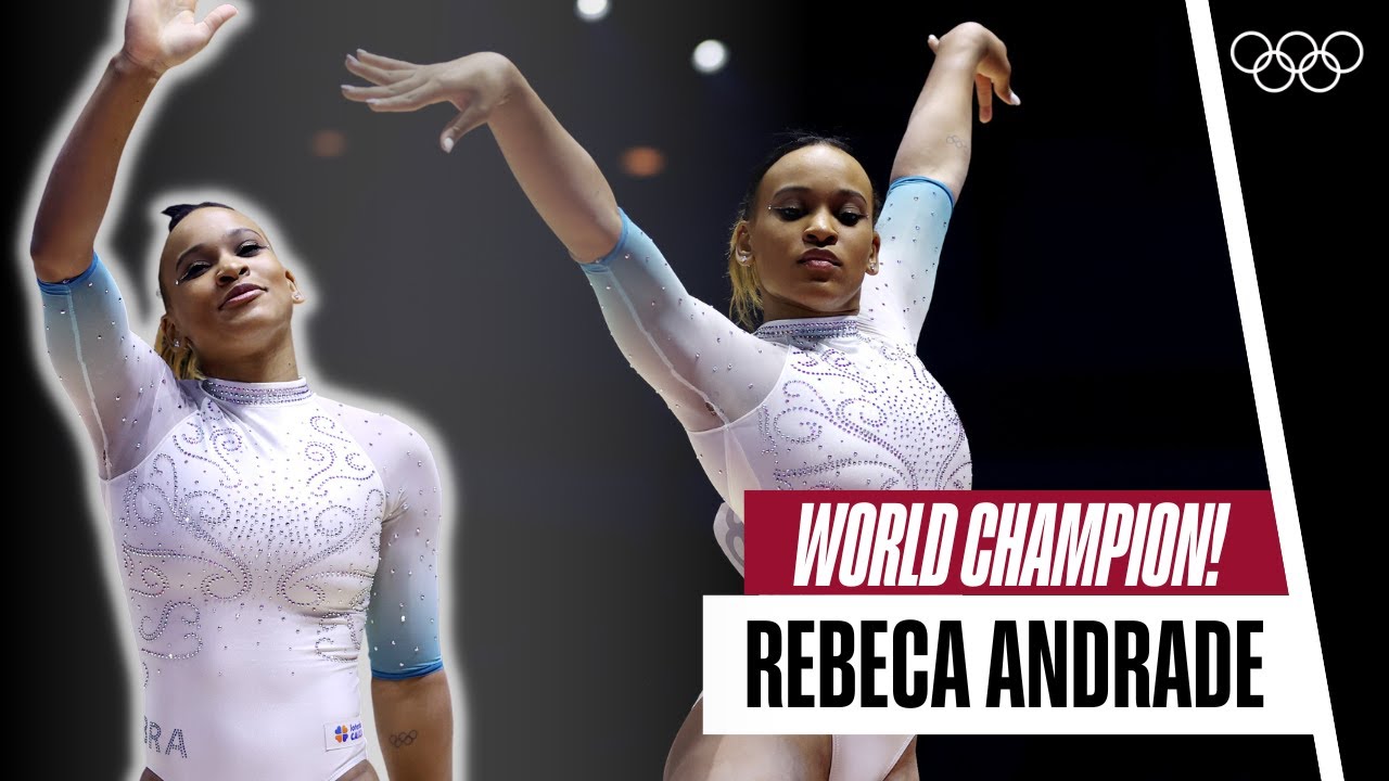 "I am very happy!" - Olympic and World Champion Rebeca Andrade 🇧🇷 - YouTube