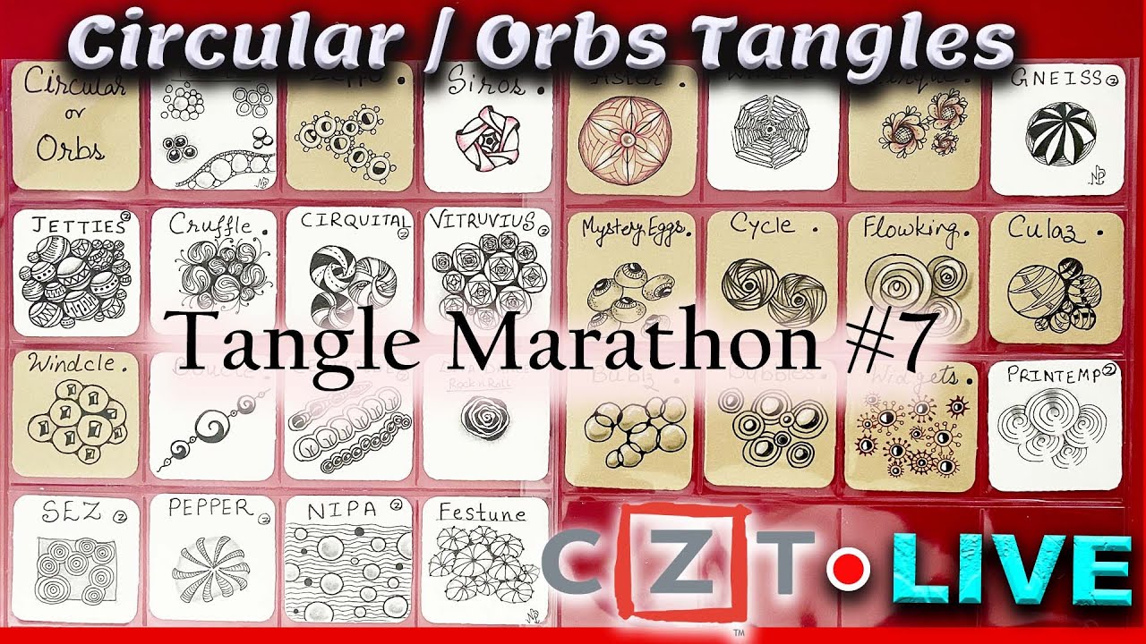 How to draw tangles - Circular or Orbs - Organic - Draw with CZT ...
