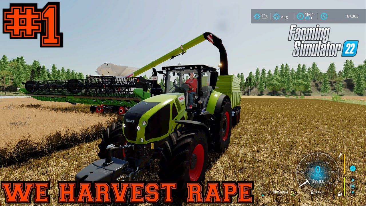 FS22|FRONTIER MAPS|WE HARVEST THREE FIELDS WITH RAPITA FOR OIL - YouTube