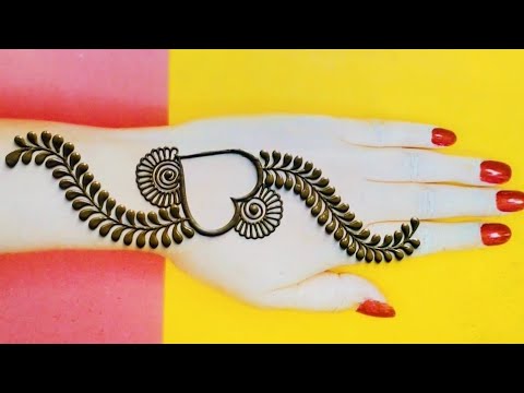 new heart special mehandi design, Eid special mehandi design, party wear mehandi, easy mehandi ...