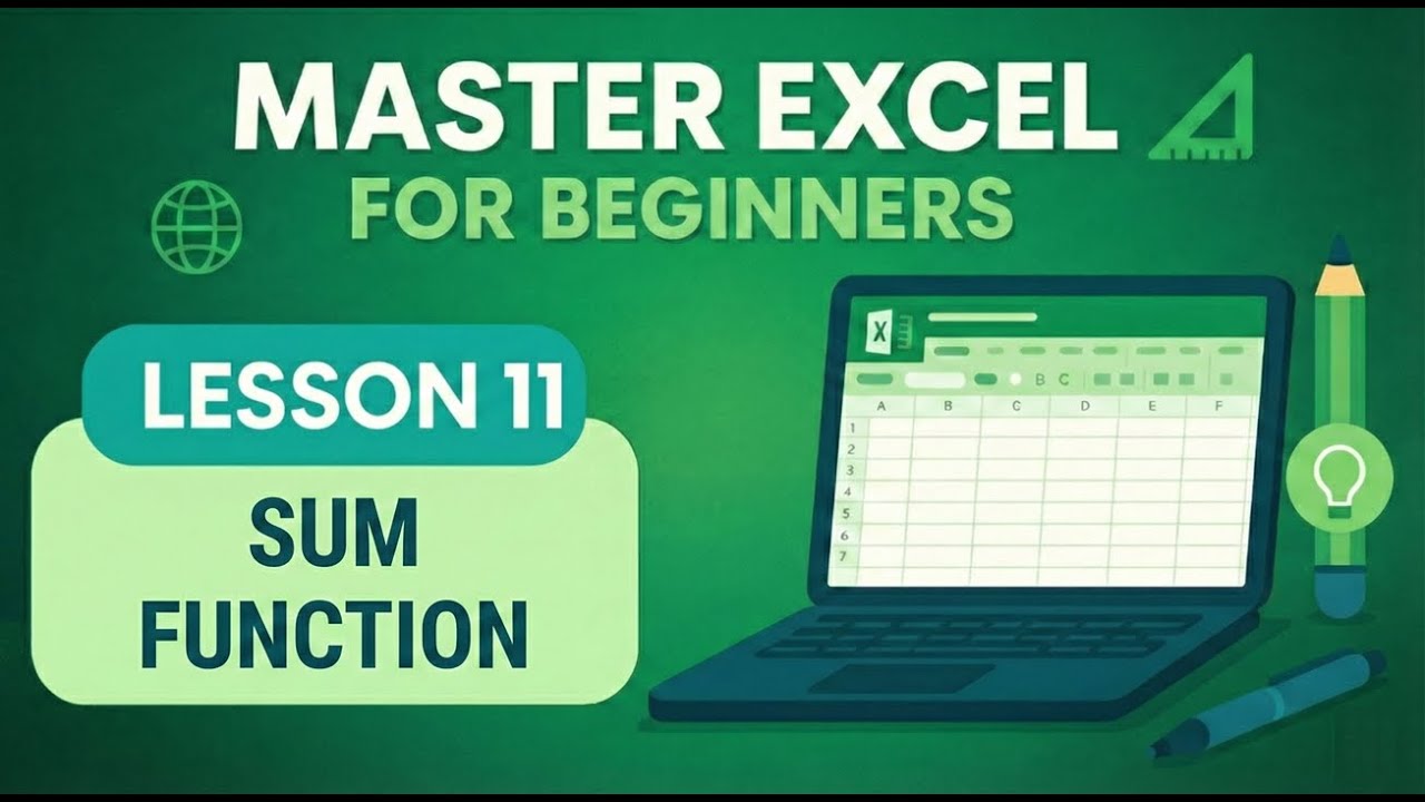 Excel Tutorial for Beginners to Advanced - SUM Functions (Ep. 11) - YouTube