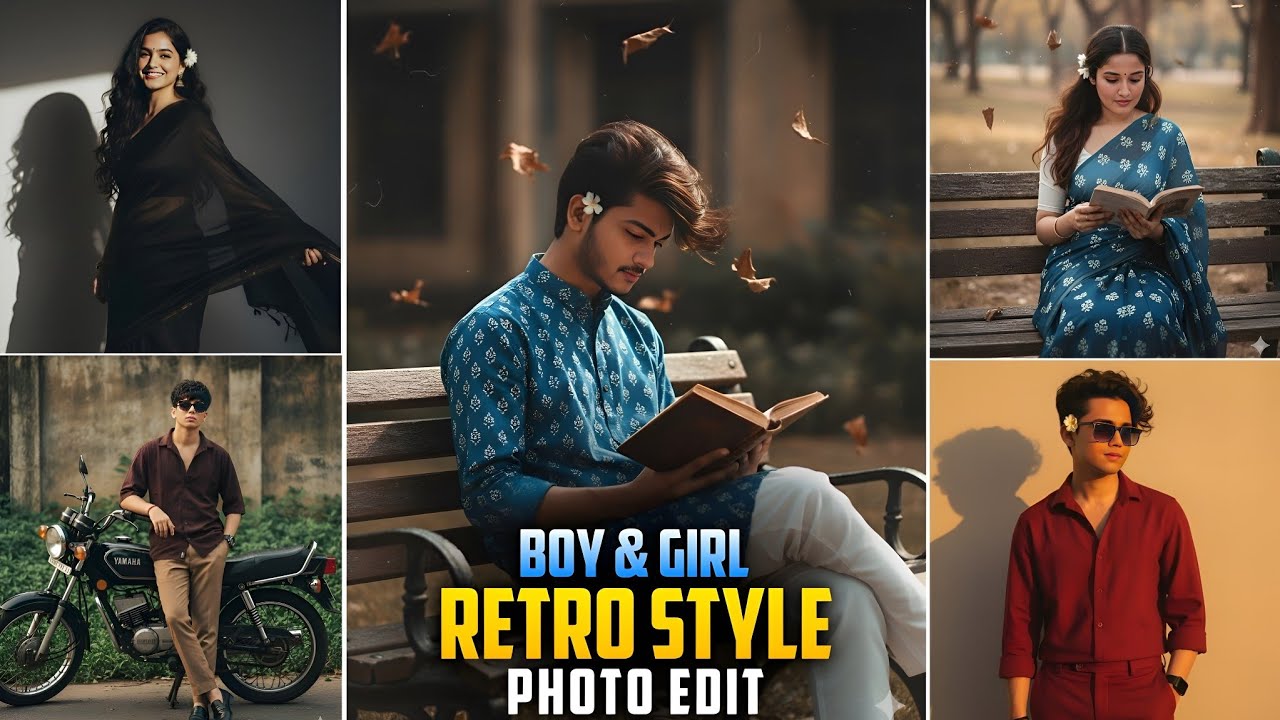 Boy Retro Style Ai Photo Editing | Ai Retro Style Vintage Photo Editing ...