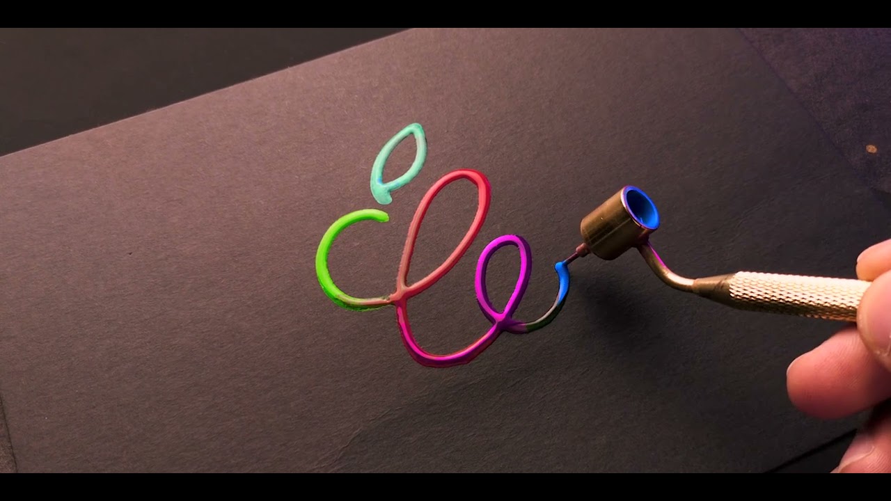 Apple ribbon logo | Lettering - YouTube