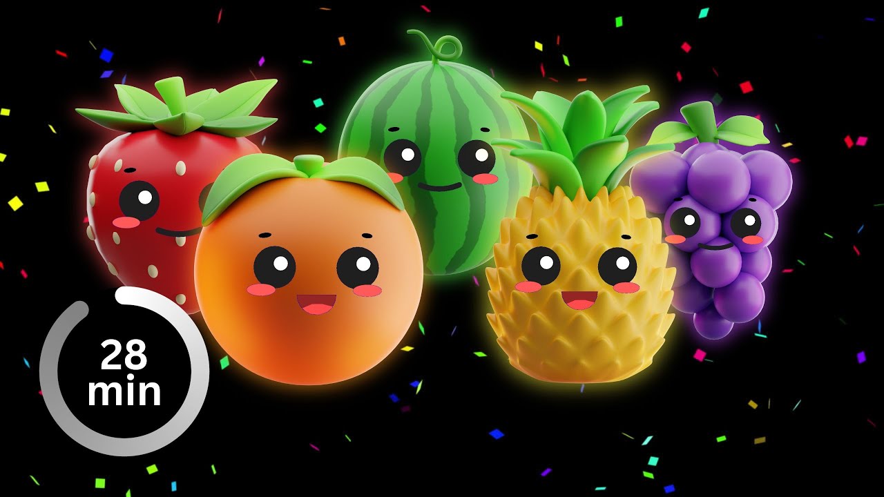 Fruity Dance Party Baby Sensory Video | High Contrast | Visual Stimulation - YouTube