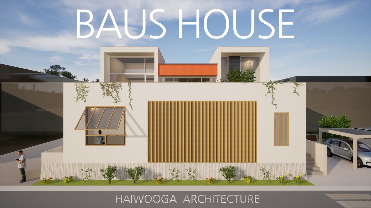 수직루버를 이용하여 프라이버시 및 환기 채광을 조절하는 단독주택 BAUS HOUSE - YouTube