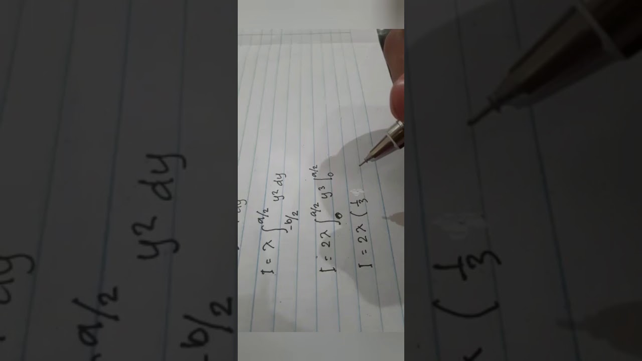 Penurunan Rumus Plat Segiempat Tipis, Poros Sepanjang Tepi - YouTube