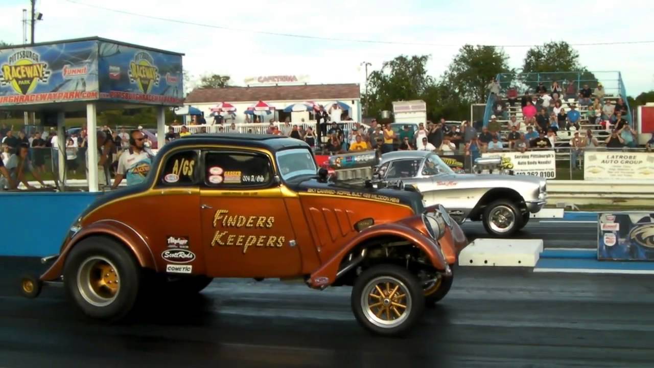 Ohio Outlaw AA/Gassers at Pittsburgh Raceway Park Daytime Runs - YouTube