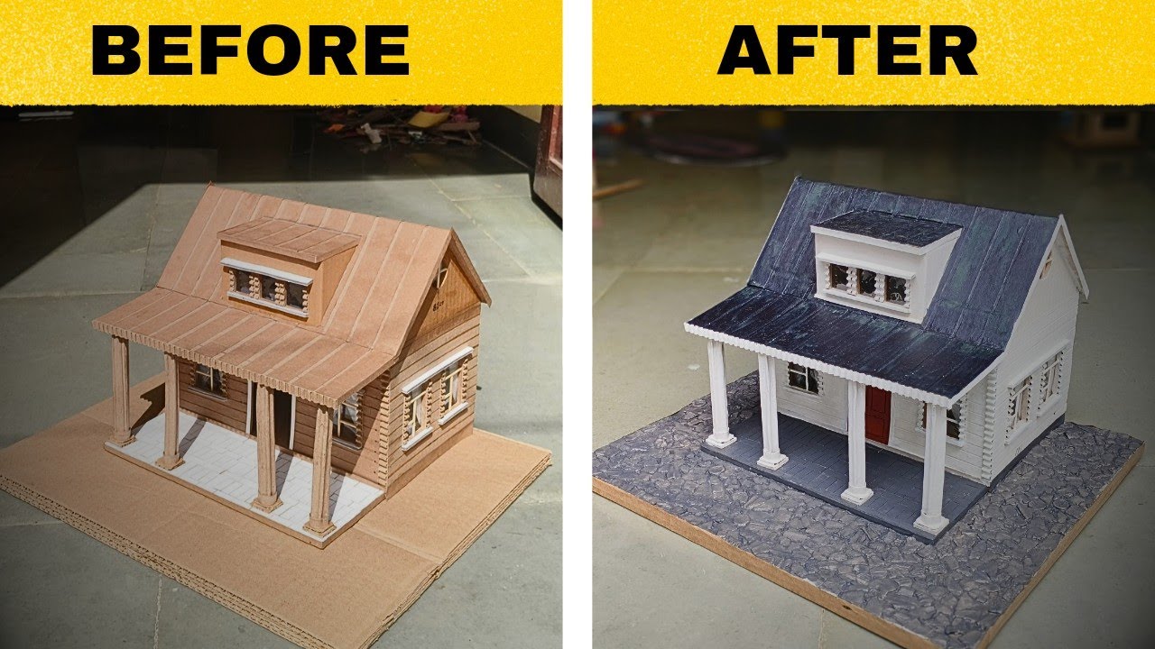 How to Make Victorian House with Cardboard ! Cardboard House Very ...