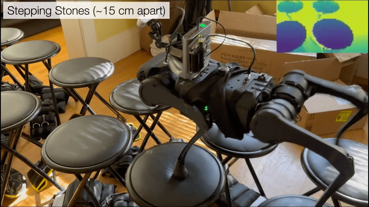 Legged Locomotion in Challenging Terrains using Egocentric Vision - YouTube