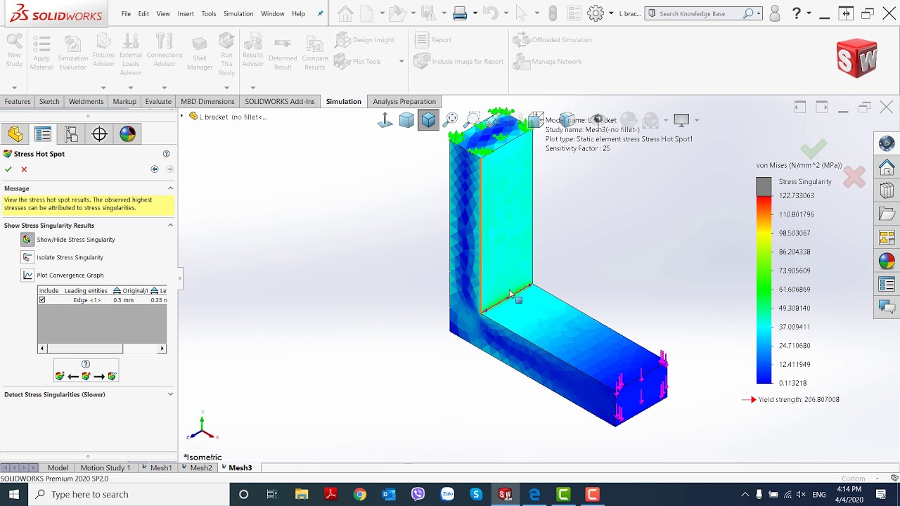 Mesh Control in SOLIDWORKS Simulaition - YouTube