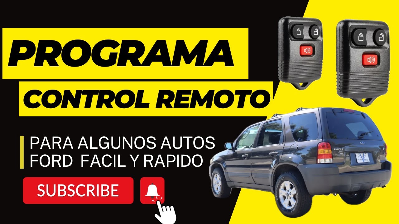 Programación de Control Remoto Autos Ford - YouTube