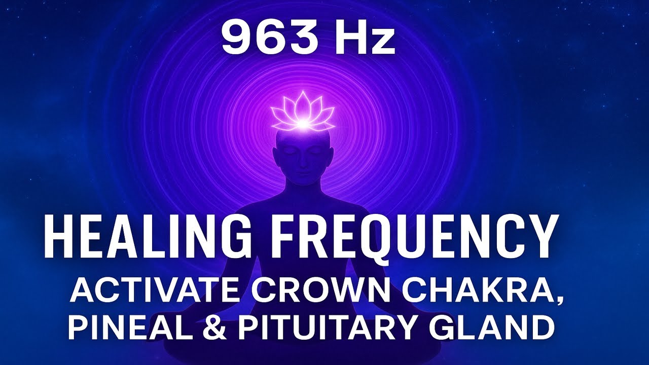 963 Hz Healing Frequency | Crown Chakra, Pineal, Pituitary Gland ...