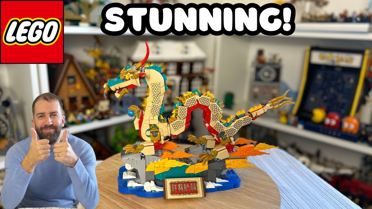 LEGO Auspicious Dragon 80112 Review - Very Cool Set! - YouTube