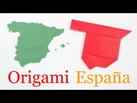 Origami "ESPAÑA" 折り紙でつくる「スペイン」Origami "SPAIN" - YouTube