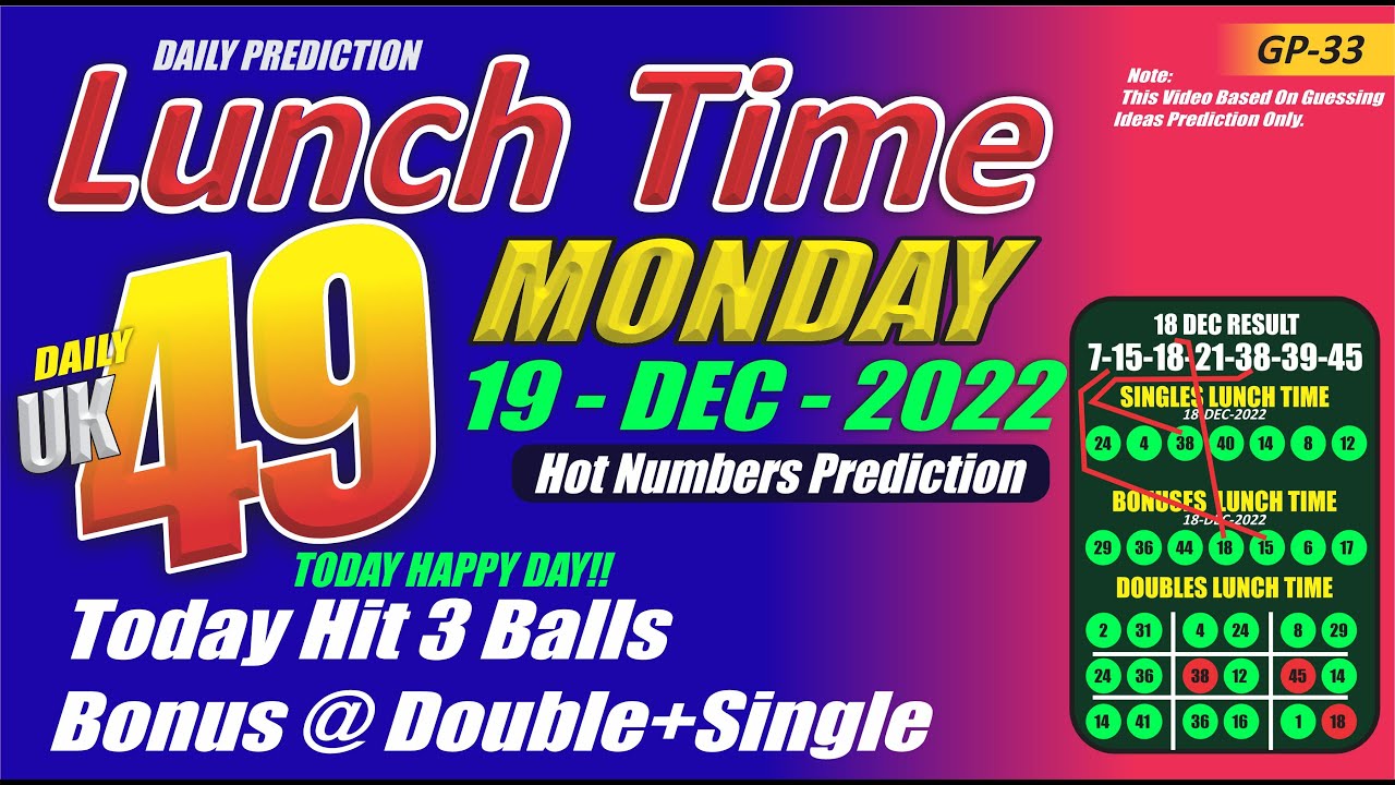 Uk49s Lunch Time Monday 19-12-2022 Prediction | Uk49s Lunchtime Result ...
