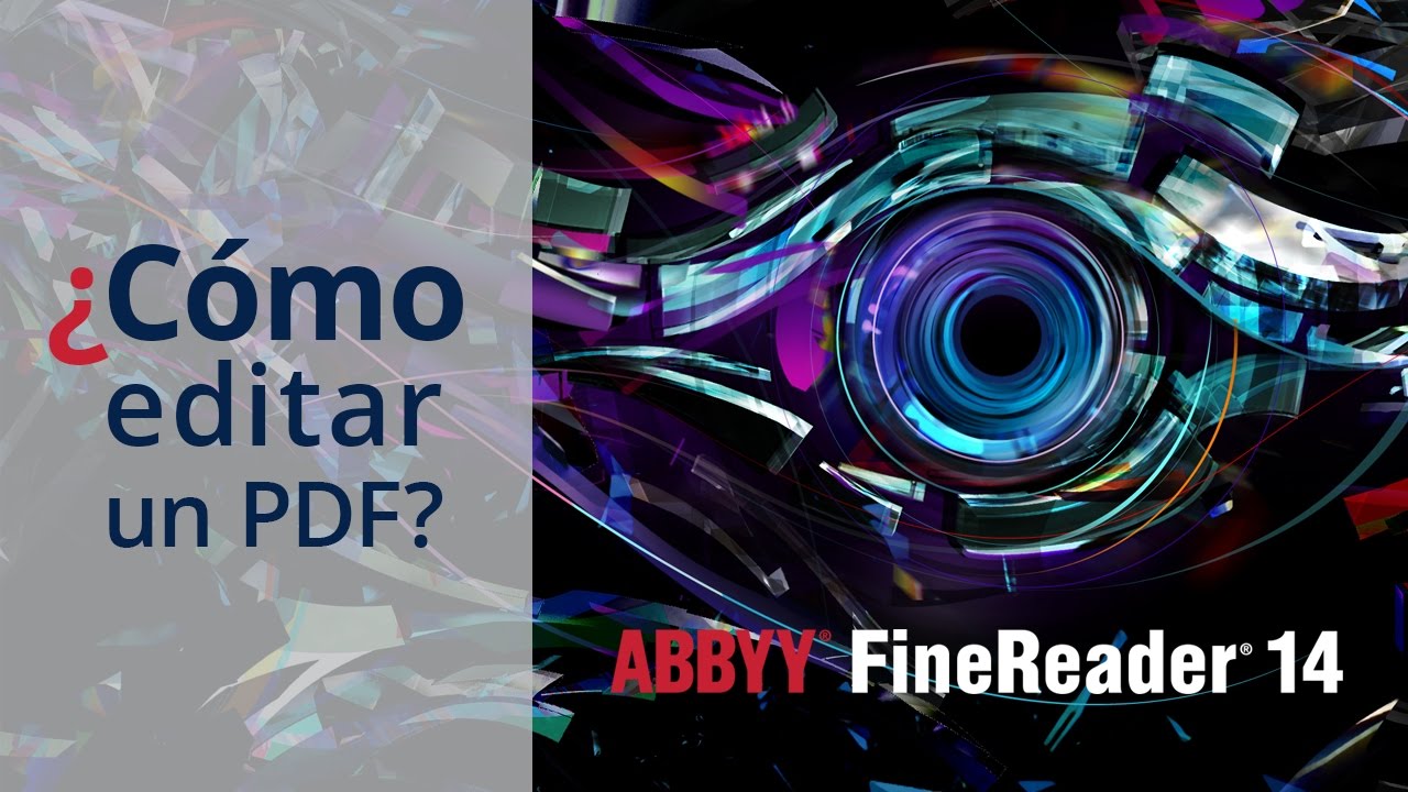 ¿Cómo editar cualquier PDF? Tutorial de ABBYY FineReader 14 - YouTube