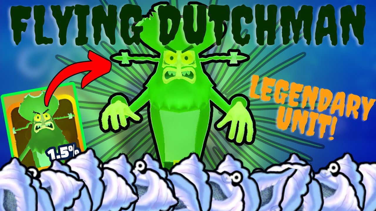 I SUMMONED THE 1.5% LEGENDARY FLYING DUTCHMAN UNIT! SpongeBob TD Roblox ...