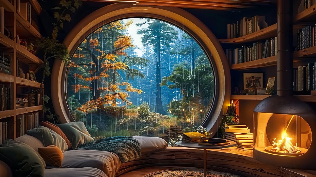 Rainy Day Reading Room | Immerse Yourself in the Relaxing Sounds of ...