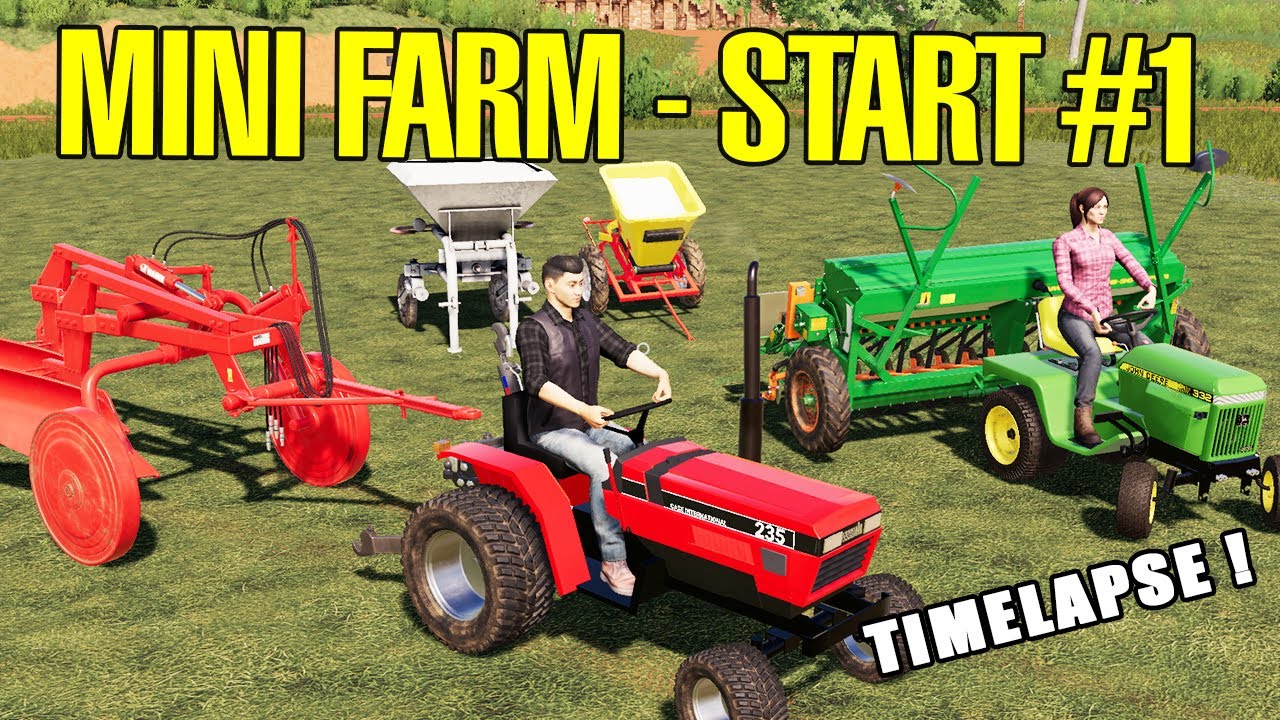 Small Harvest w/ Mini Lawn Tractors! | Farming Simulator 19 | Episode 1 ...