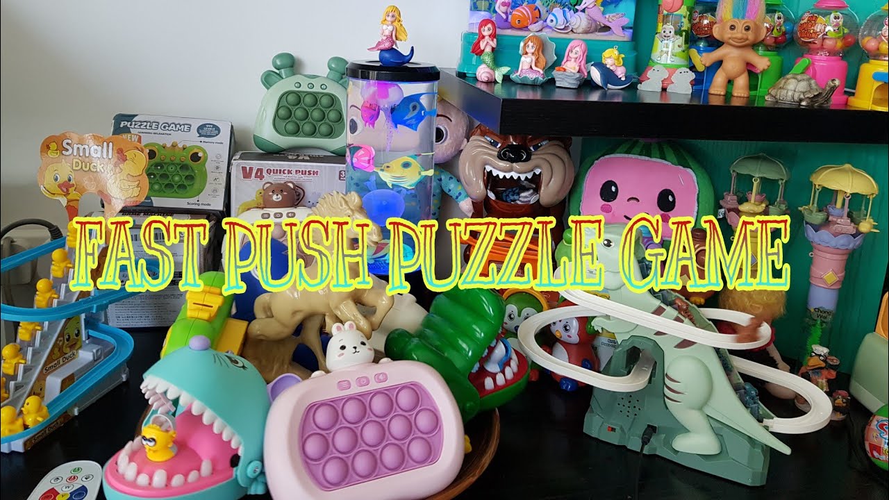 FAST PUSH INTERACTIVE GAMES & DINASOUR ROLLER COASTER #toys #viralvideo #trending #asmr # ...