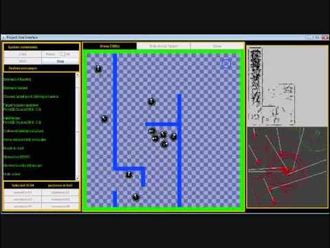 Robot Swarm driven by Particle Swarm Optimization algorithm - YouTube