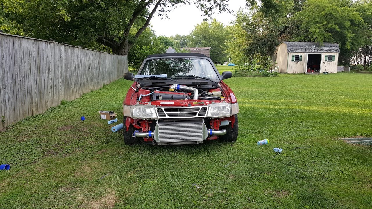 Introduction to my big turbo saab 900/9-3 swap and build - YouTube