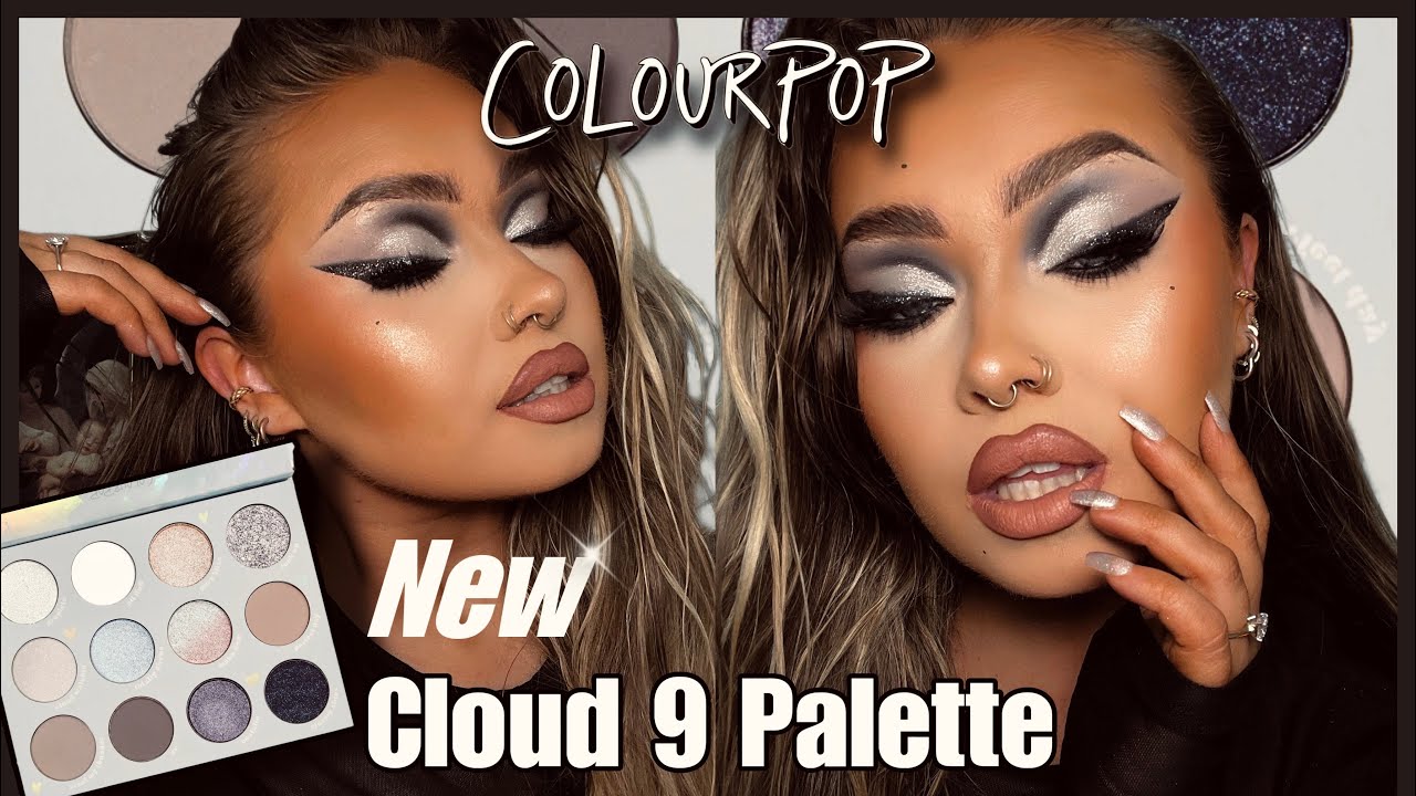 EYESHADOW TUTORIAL & Review | NEW! Colourpop Cloud 9 Palette ☁️🩶 - YouTube