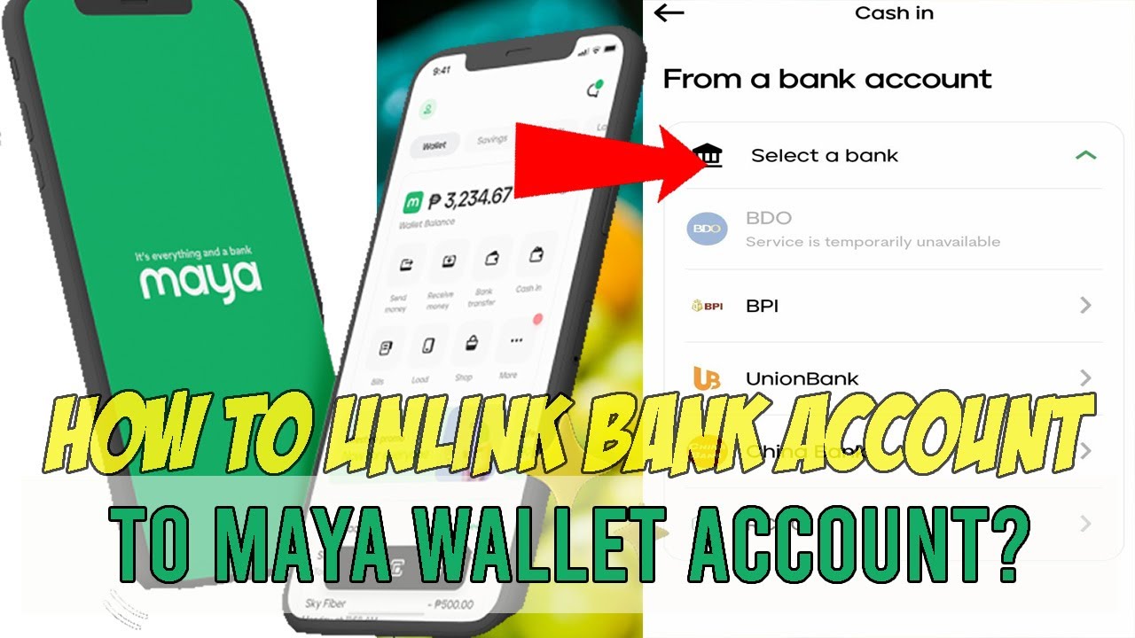 How to unlink bank account in maya wallet? - YouTube