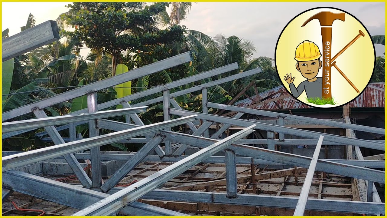 PAGKABIT NG STEEL TRUSSES- STREAMLINE DESIGN | BUHAY KARPINTERO - YouTube