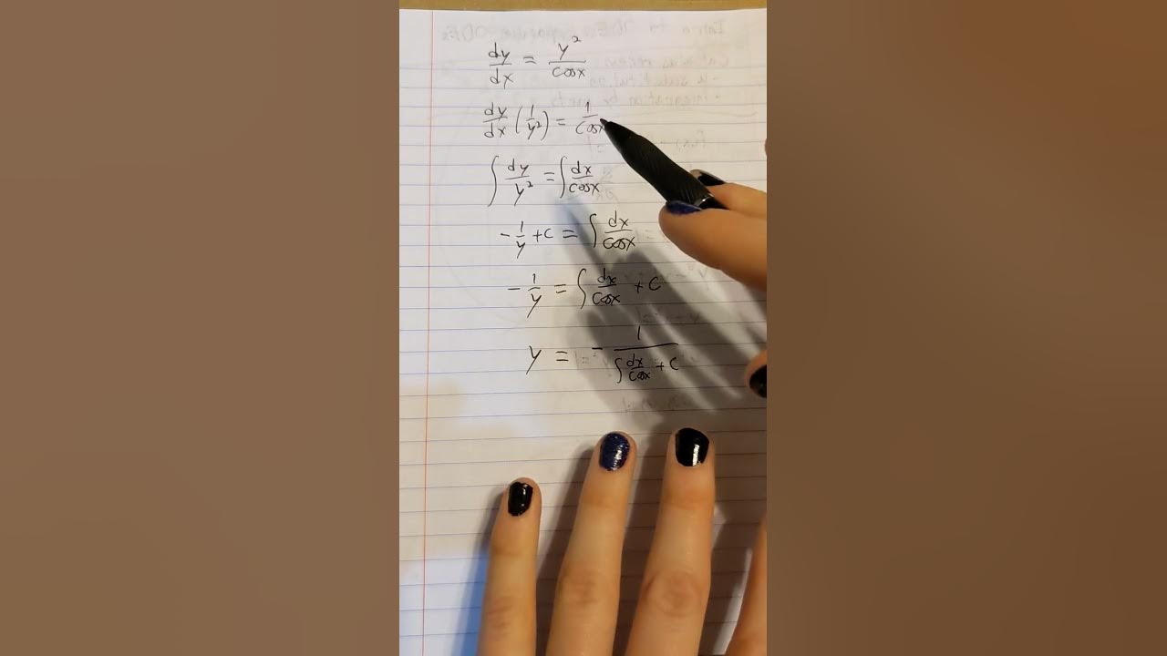 Intro to ODEs Part 1: Separable ODEs - YouTube