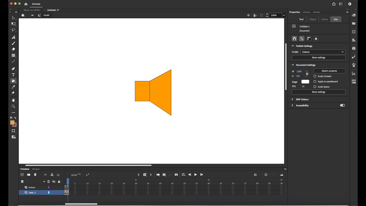 Creating an on/off interactive button using Adobe Animate. - YouTube