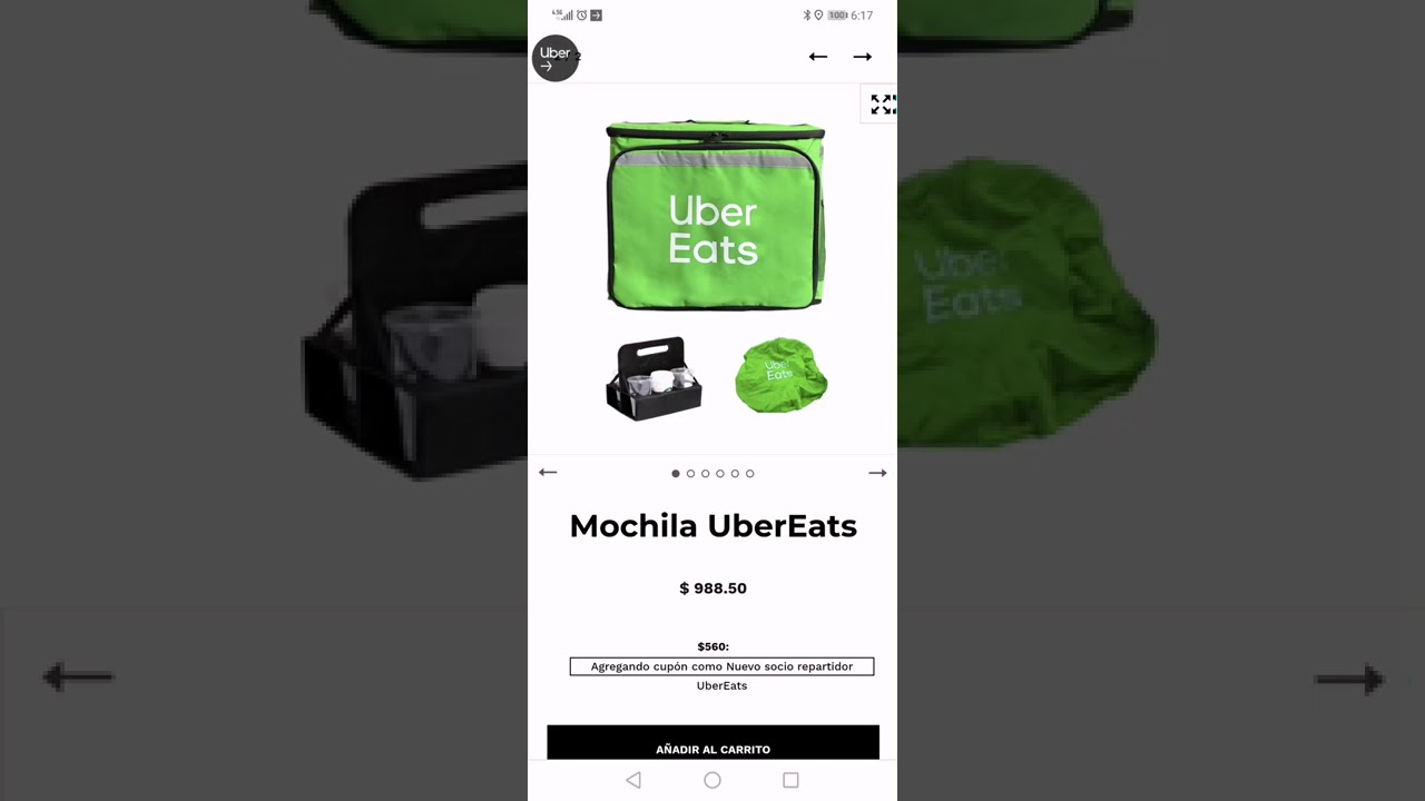 La nueva y lujosa mochila de Uber Eats - YouTube