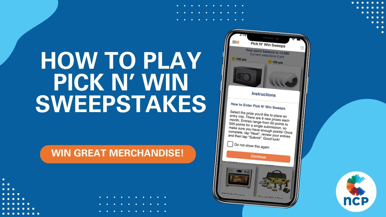 National Consumer Panel: How To Play Pick N' Win Sweepstakes - YouTube