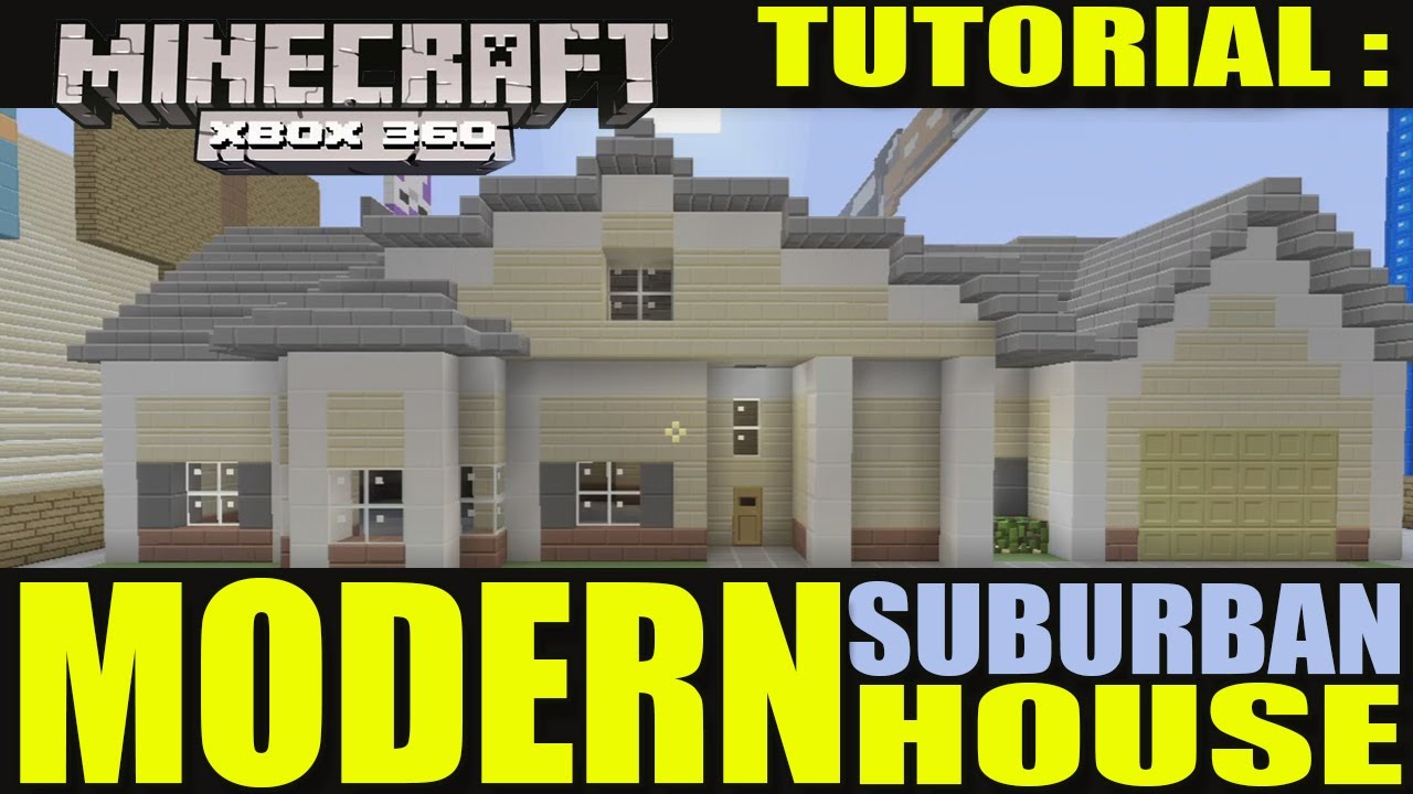 Minecraft - How to Build Modern Suburban House Roof!(TUTORIAL/Voice ...