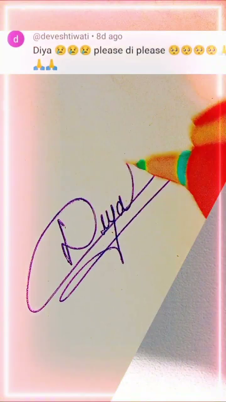 #diya#name #signature - YouTube