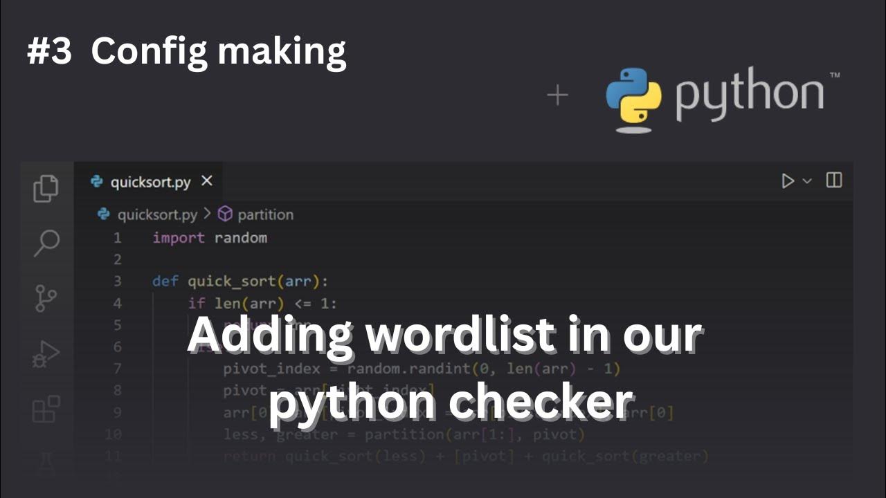 Adding custom wordlist in python checker | @itspyguru - YouTube