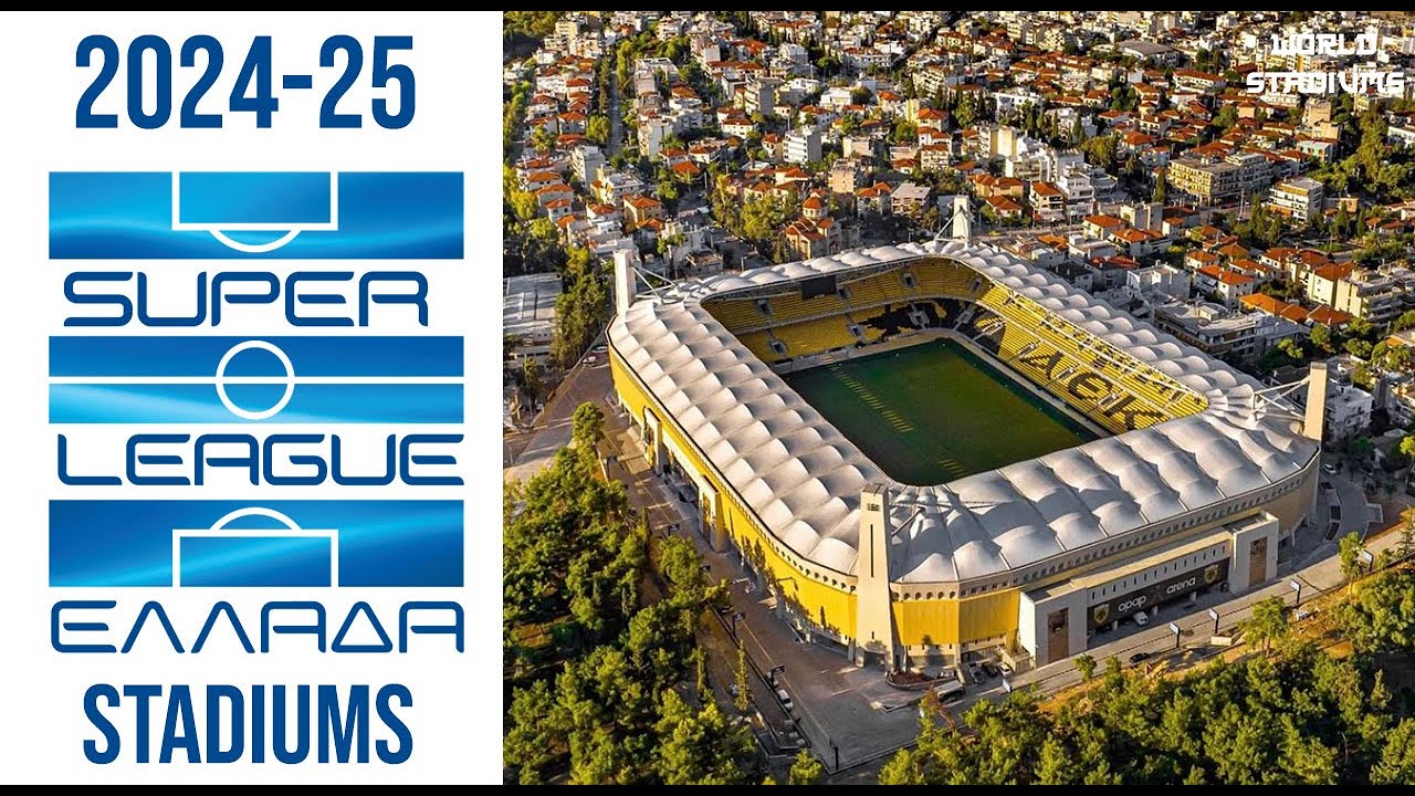 2024–25 Super League Greece Stadiums - YouTube