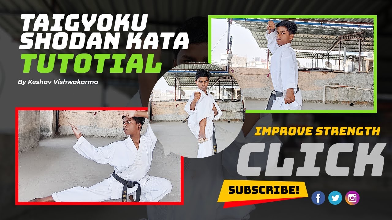 Shotokan karate first kata taikyoku shodan tutorial for beginners, Don ...