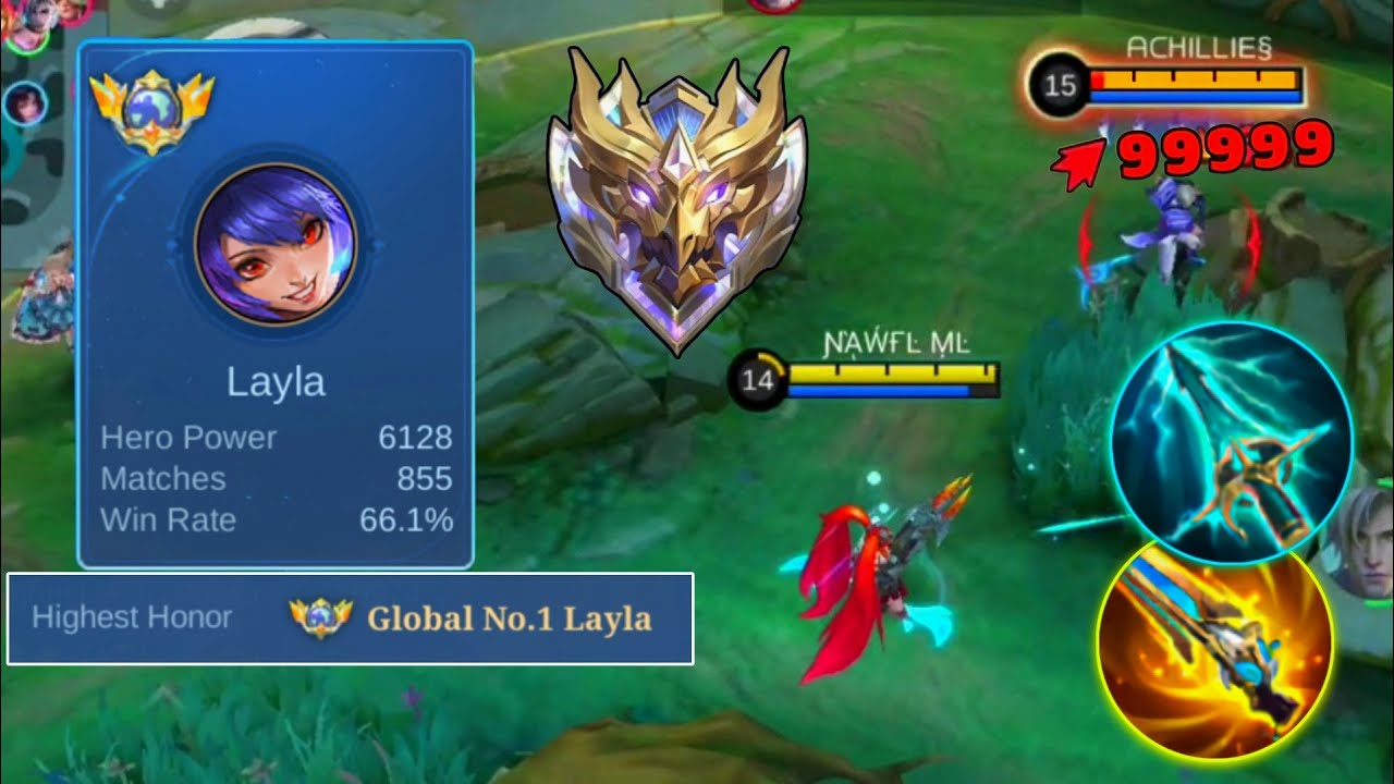 LAYLA ONE HIT BEST BUILD EMBLEM| LAYLA BEST GEMEPLAY 2024/ MYTHICAL ...