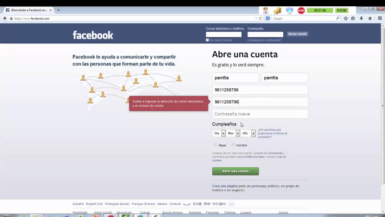 Tutorial: Como crear cuenta eN fACEBOOK - YouTube