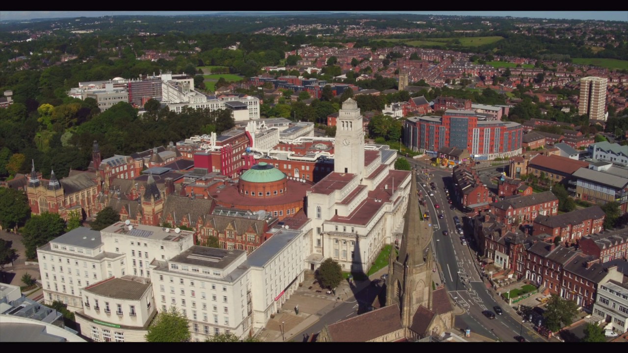 Leeds city Aerial, filmed by Drone - YouTube