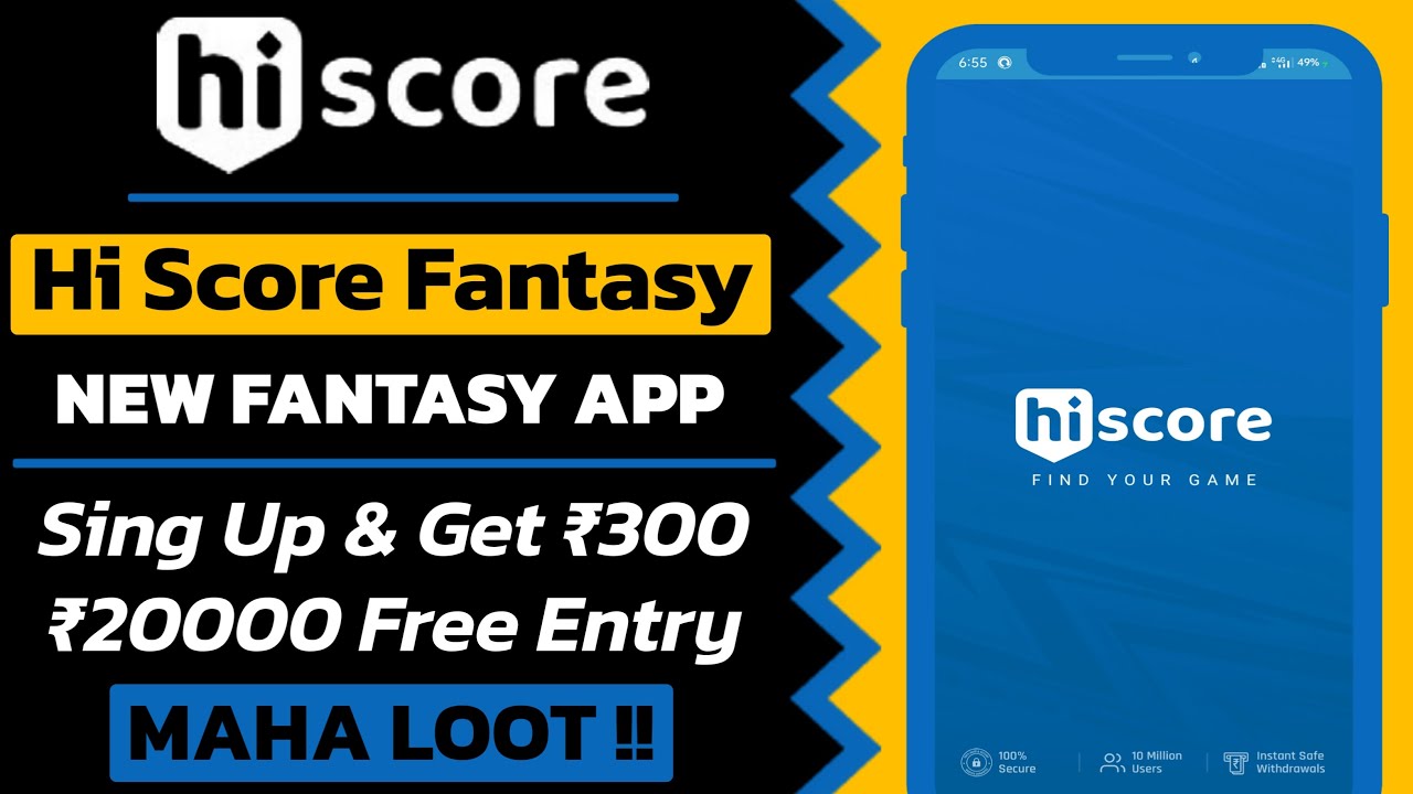 HiScore App | New Fantasy App | Free Fantasy Cricket | 100 Bonus Use ...