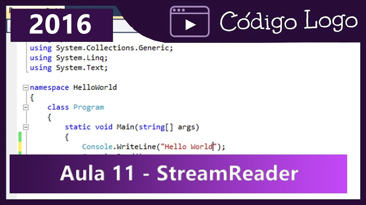 C# Aula 11 - StreamWriter e StreamReader Manipulando arquivos de texto - YouTube